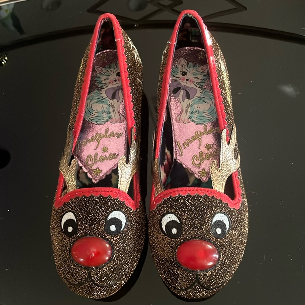 Irregular Choice “Roos The Reindeer” Flats - Gem